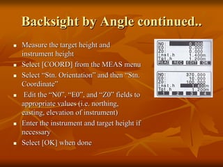 Total station setup and operation | PDF