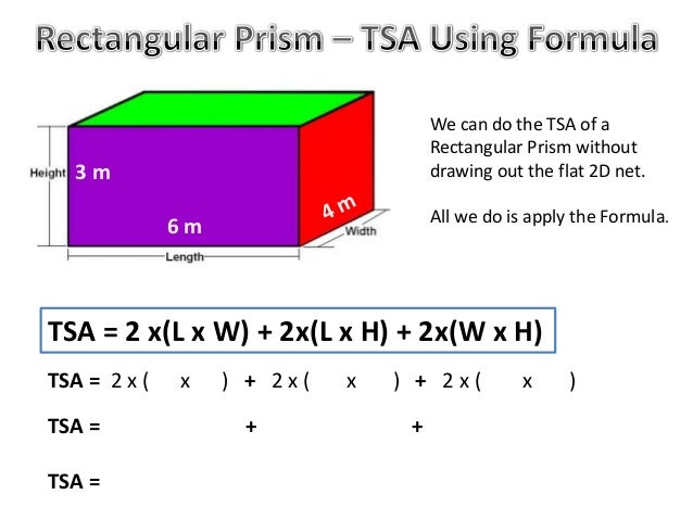 Total Surface Area of Prisms