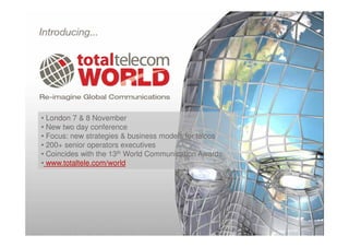 Total Telecom Overview | PDF | Web Conferencing | Computer Software and ...