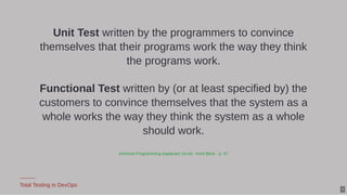 Total Testing in DevOps | PPT