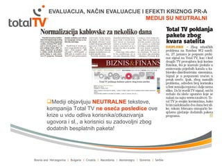 Total TV, krizna komunikacija - kvar satelita | PPS