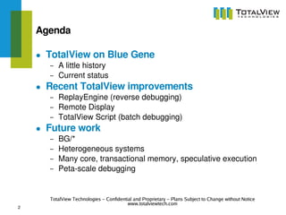 TotalView Debugger On Blue Gene | PPT