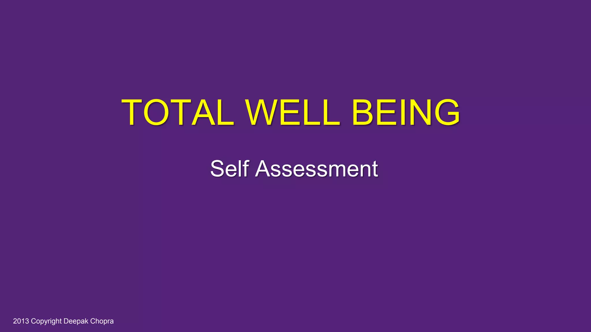 Total Well being | PPTX