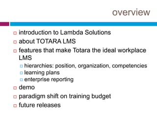 Totara LMS For Workplace Learning | PPTX