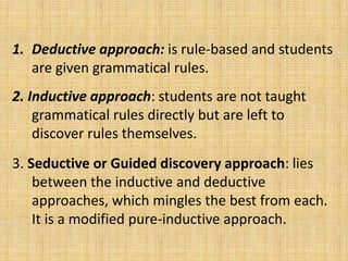 To teach or not to teach grammar | PPSX