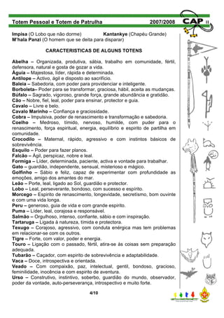 Totem patrulha pessoal | PDF