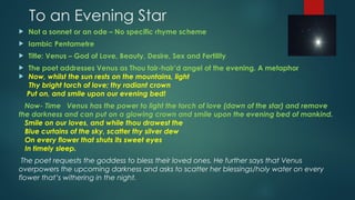 To the Evening Star by William Blake, Background Biography | PPTX