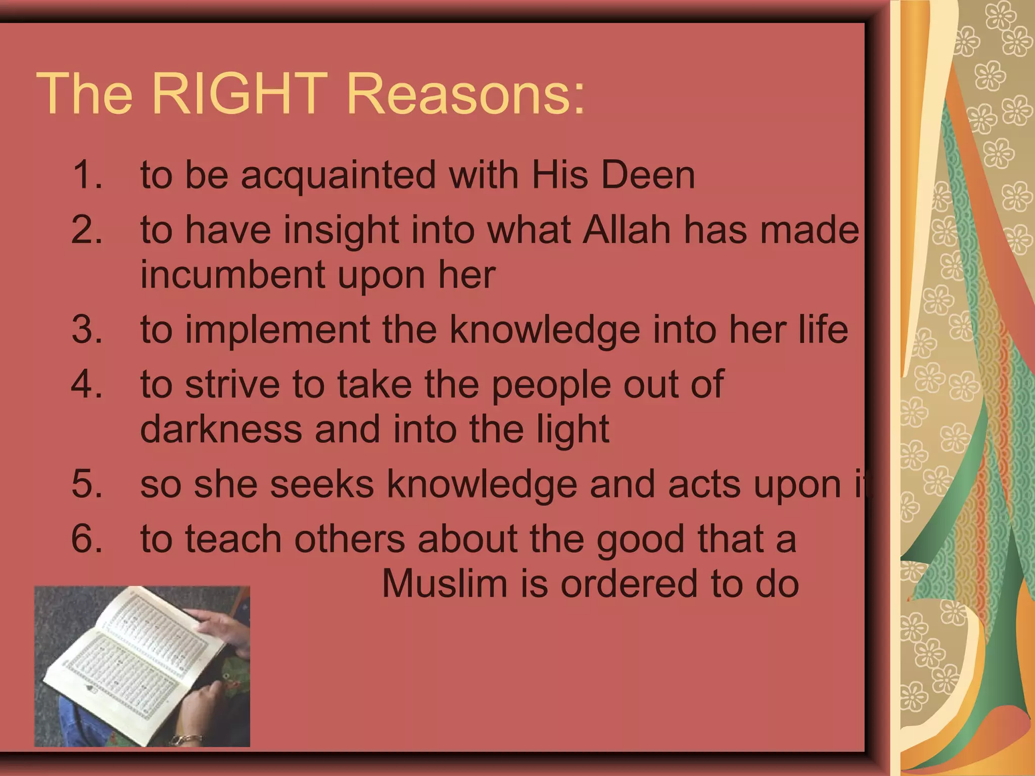 To the students of knowledge! | PPT