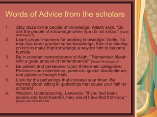 To the students of knowledge! | PPT