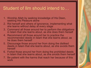 To the students of knowledge! | PPT