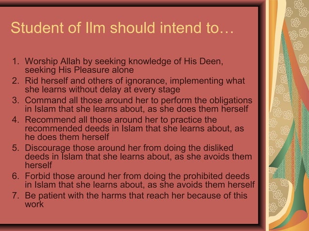 To the students of knowledge! | PPT