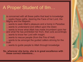 To the students of knowledge! | PPT