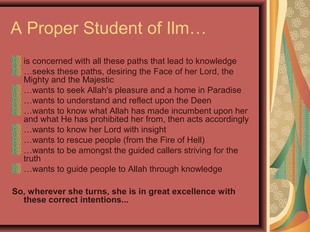 To the students of knowledge! | PPT