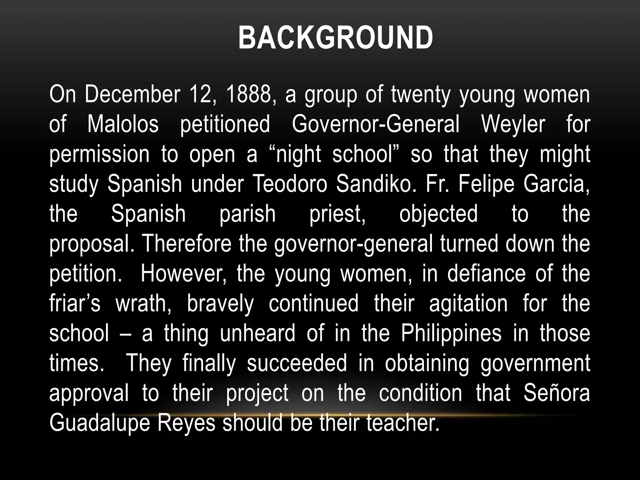 To the young woman of malolos | PPTX