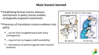 Bridging the gap between science and policy experience of multi scale ...
