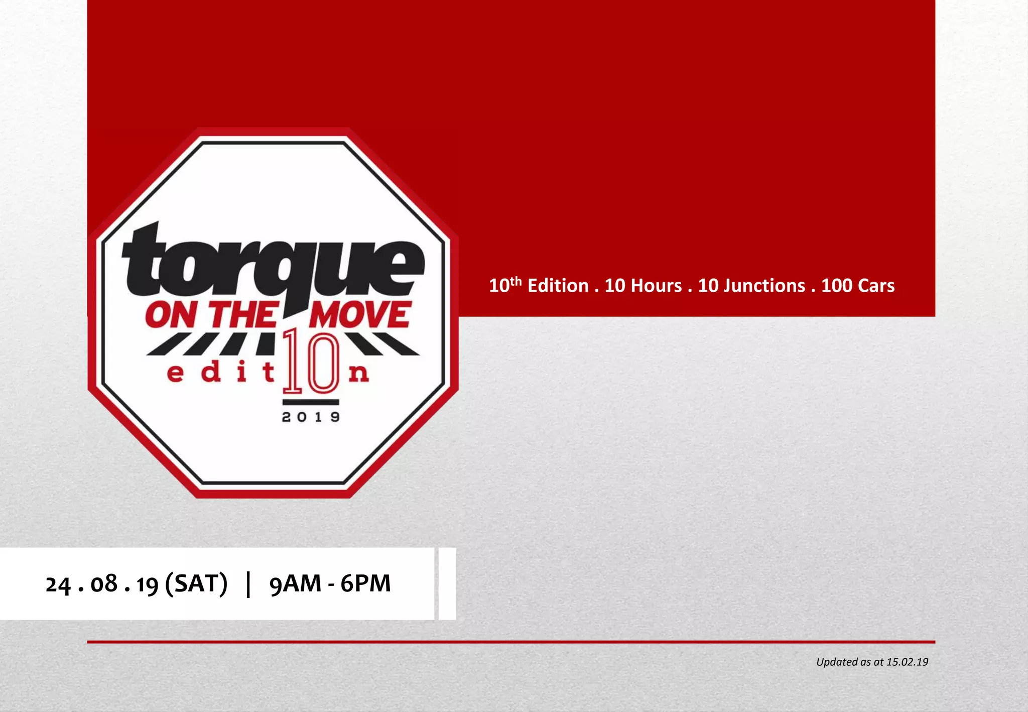 Torque On The Move 2019 Sponsorship Packages | PPT