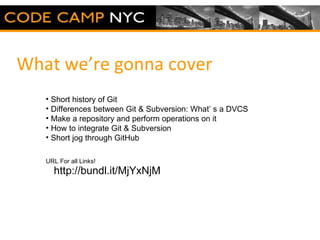 Nyc Code Camp 2010 Git And Github | PPT