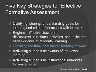 Using Feedback to Move Students' Thinking Forward | PPT