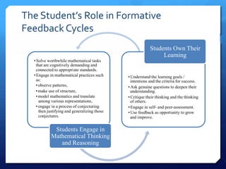 Student's Role in the Formative Assessment Cycle | PPTX