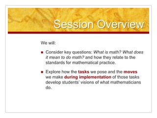 What Do Mathematicians Do? Expanding Visions through the SMP | PPTX