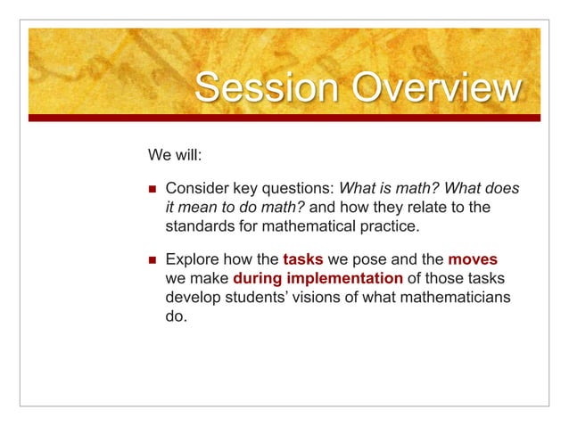 What Do Mathematicians Do? Expanding Visions through the SMP | PPTX
