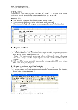 Totorial microsoft excel | PDF
