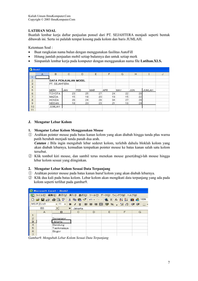 Totorial microsoft excel | PDF