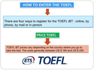 TOEFL | PPTX | Standardized Testing | Educational Assessment