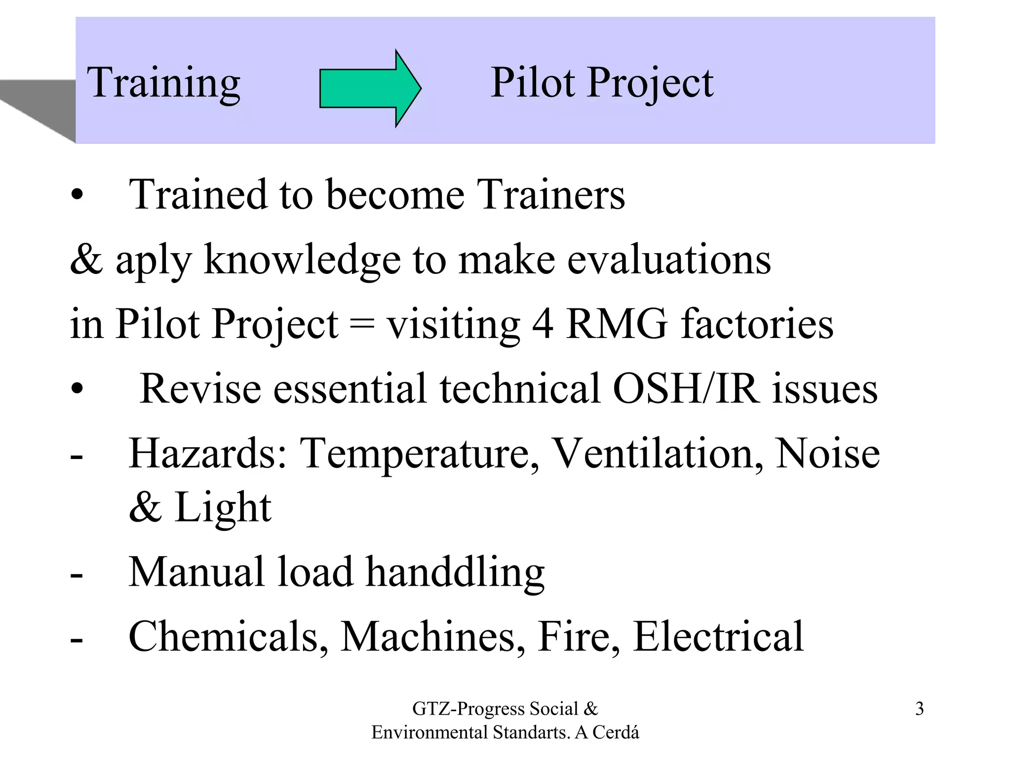 Tot & pilot project program presentation 300507 | PPT