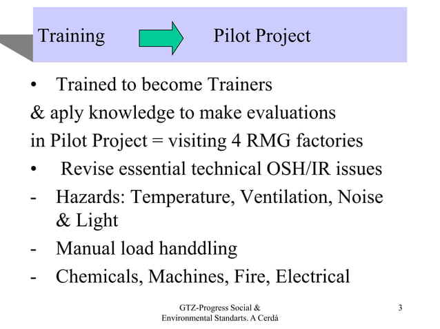 Tot & pilot project program presentation 300507 | PPT