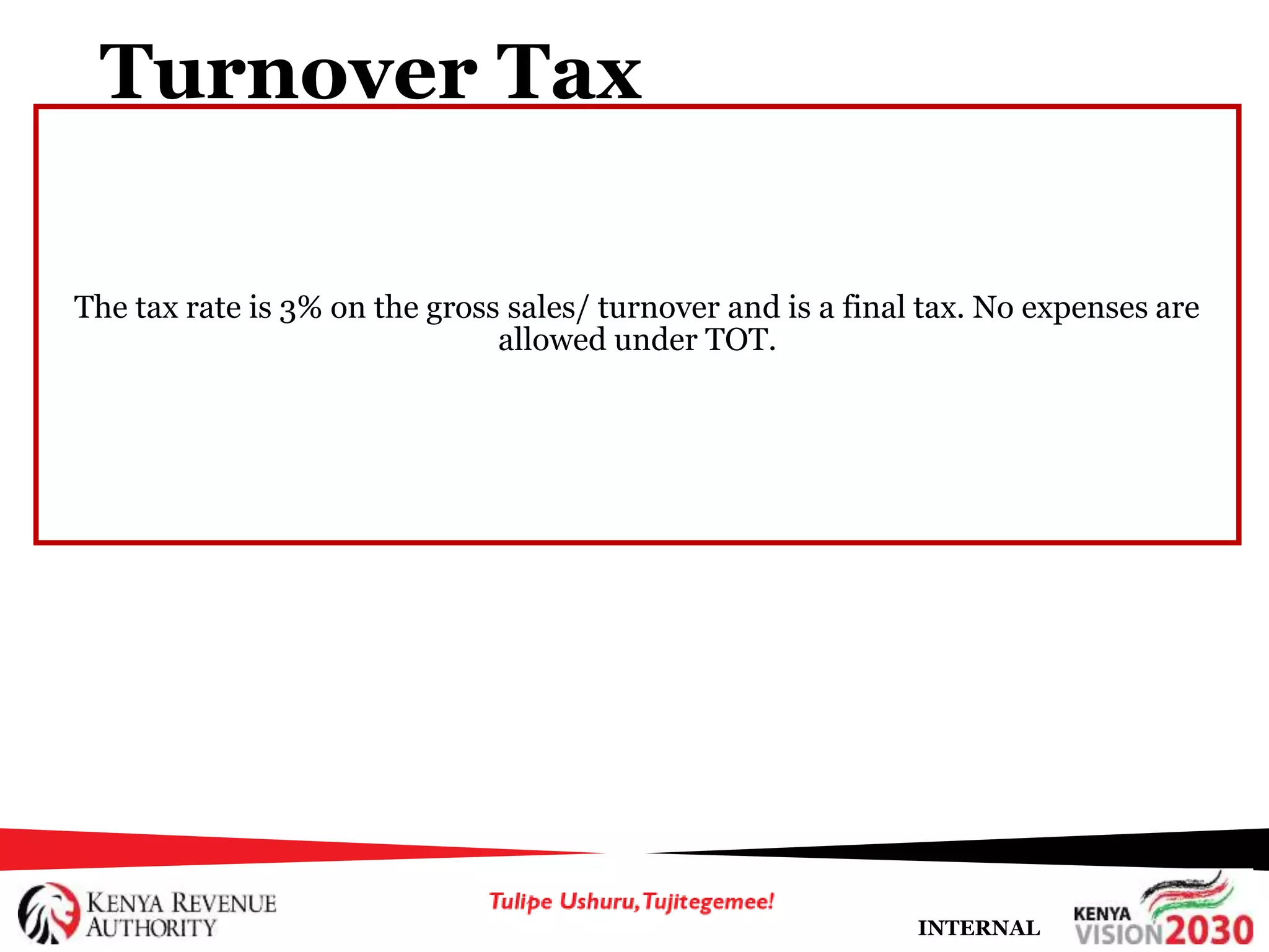 Re-introduction of Turnover Tax | PPTX