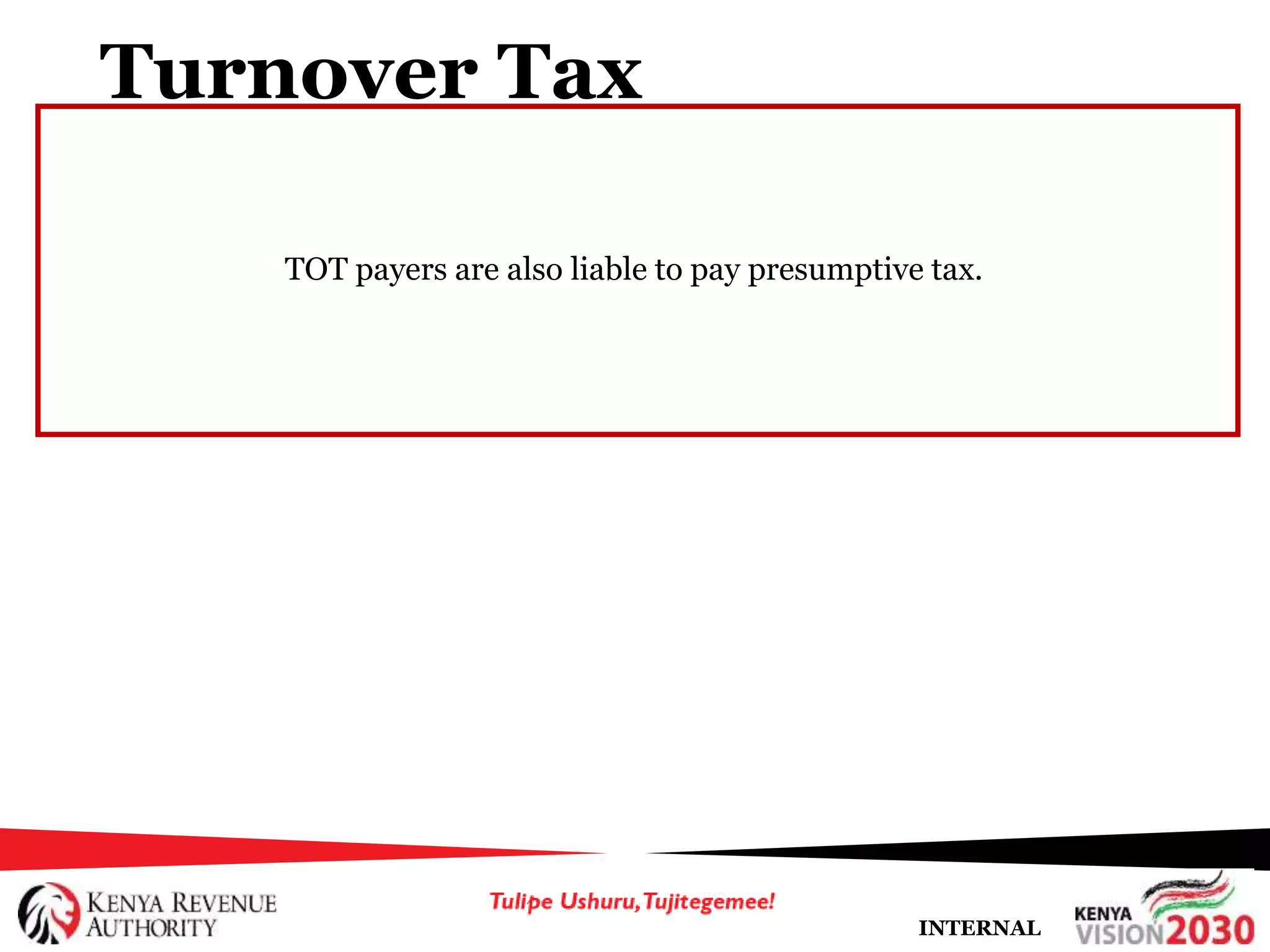 Re-introduction of Turnover Tax | PPTX