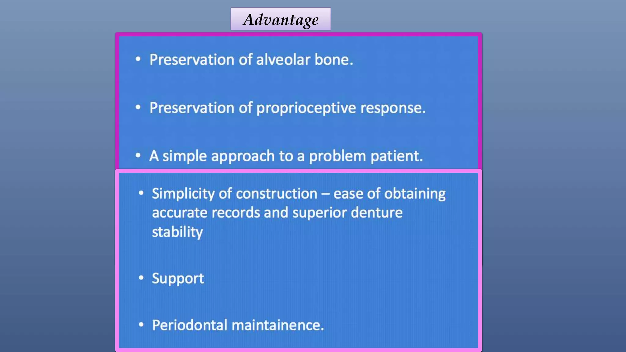 Totth supported overdenture (part 1) | PPTX | Dental Health | Diseases ...