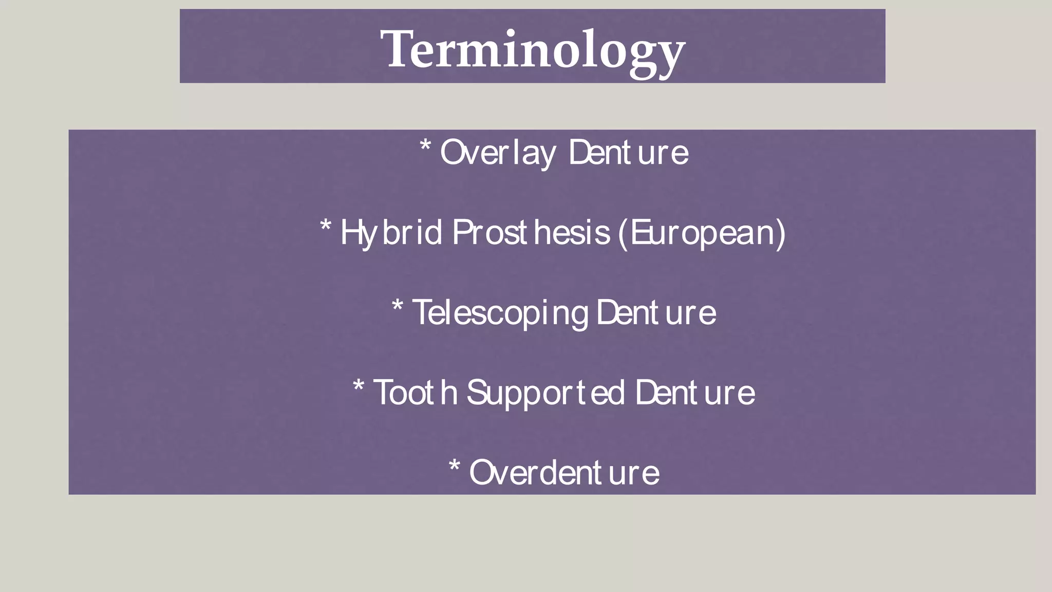 Totth supported overdenture (part 1) | PPTX | Dental Health | Diseases ...
