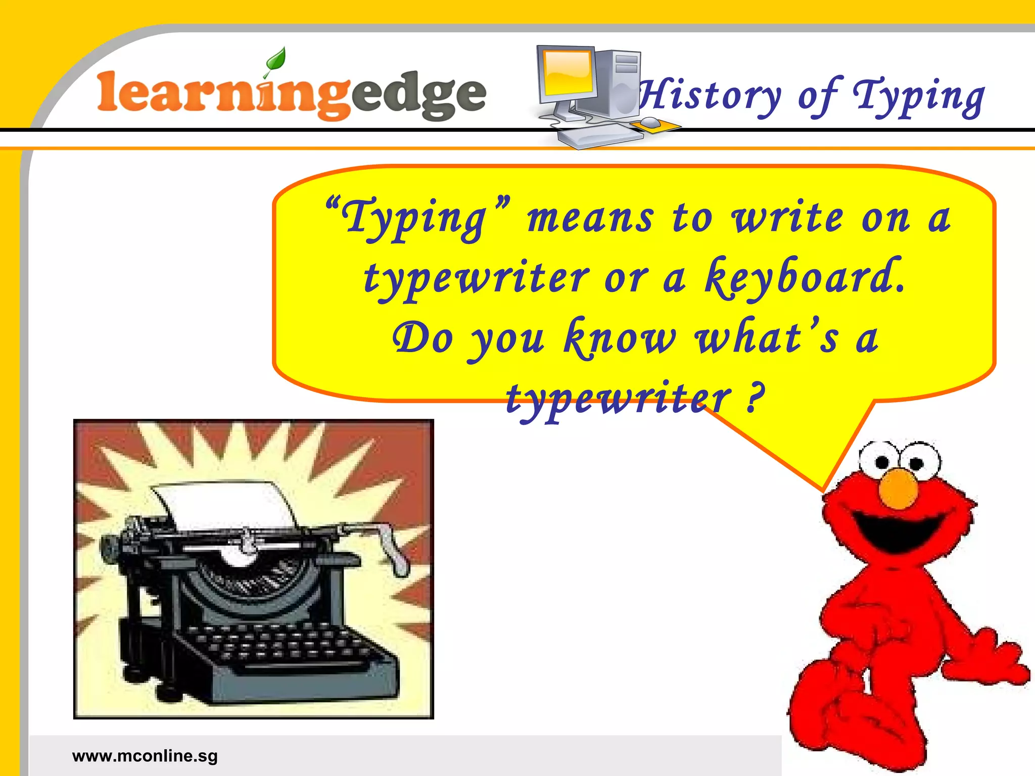 TouchTyping01 - intro & home row | PPT