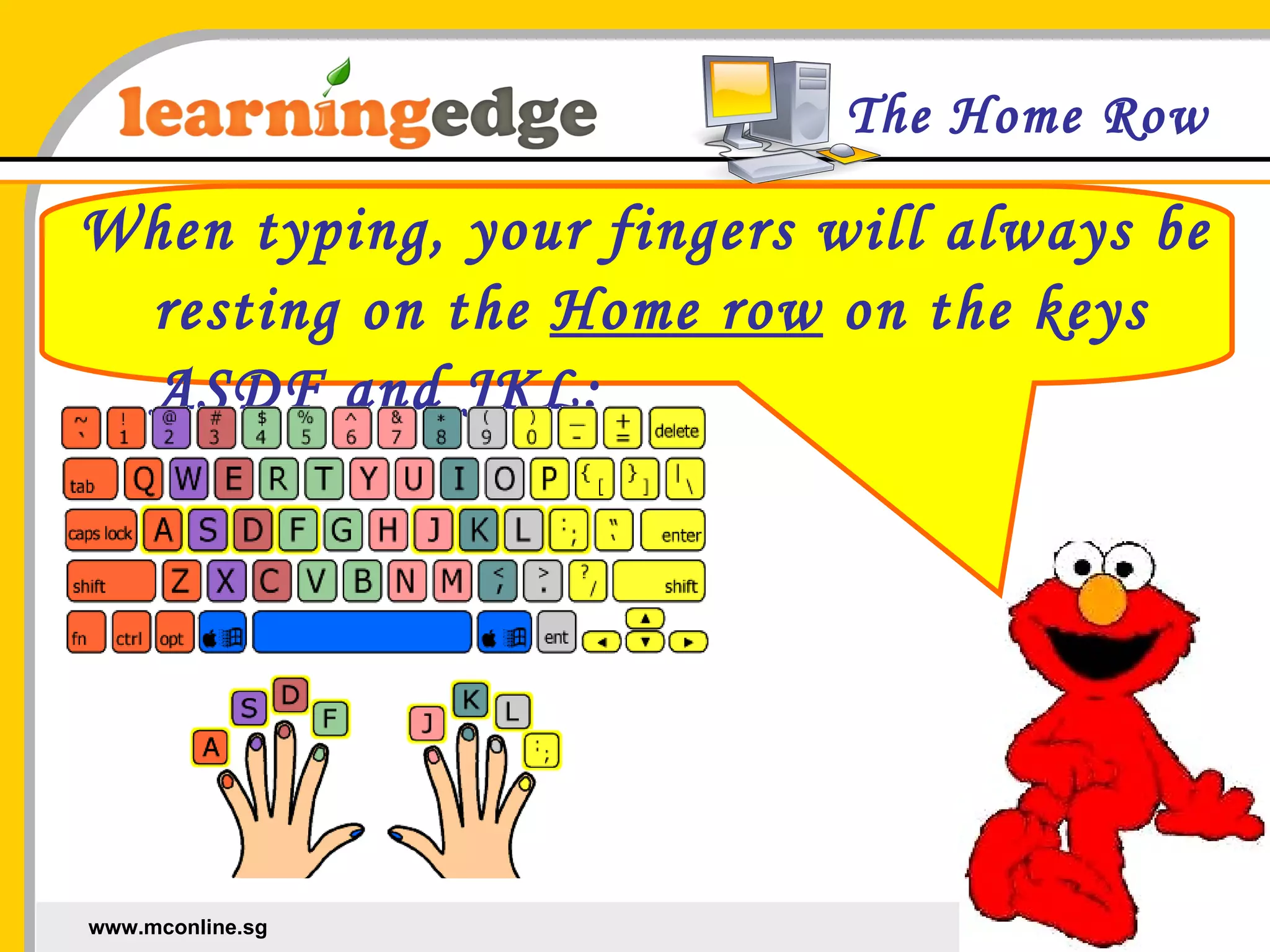TouchTyping01 - intro & home row | PPT