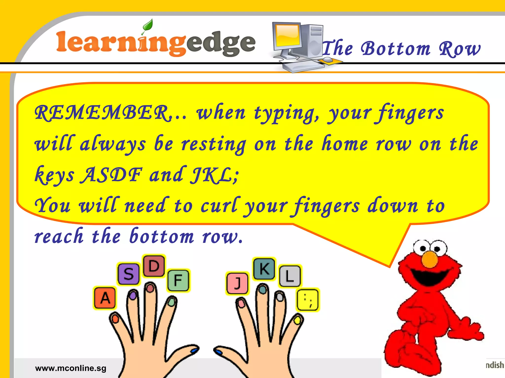 TouchTyping03 - the bottom row | PPT