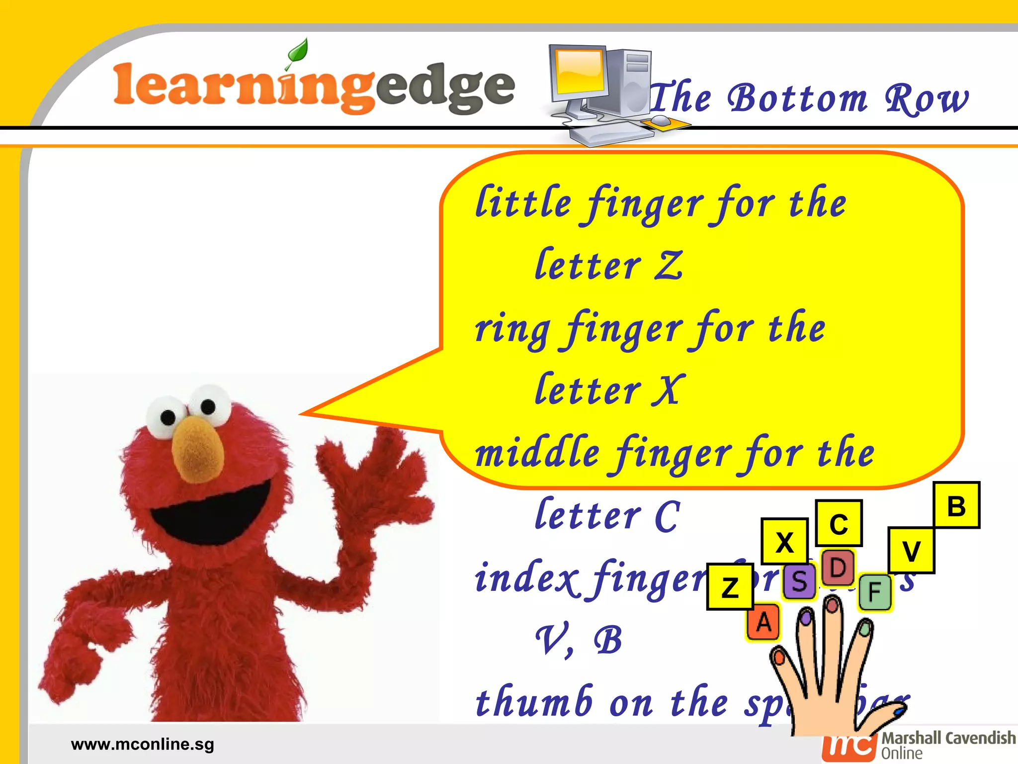 TouchTyping03 - the bottom row | PPT