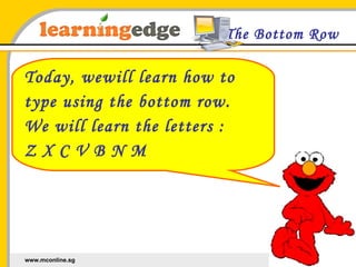 TouchTyping03 - the bottom row | PPT