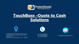 TouchBase Quote-to-Cash-solutions | PPT