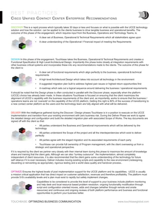 Touchbase Global: UCCE Best Practices | PDF