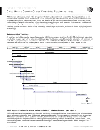 Touchbase Global: UCCE Best Practices | PDF