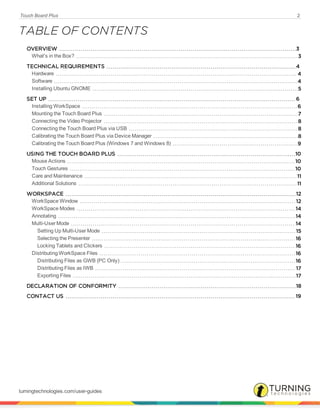 Touch boardplus user guide | PDF