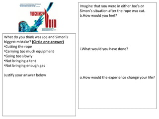 Touching The Void | PPT