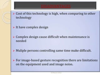 Touchless controlling technology using gesture recognisation | PPTX