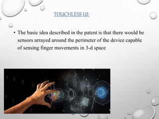 Touchless Touch screen technology | PPTX