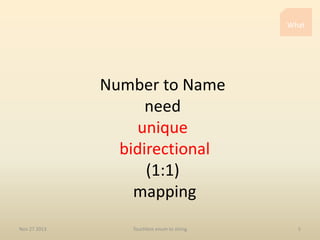 Touchless Enum to String in C | PPT