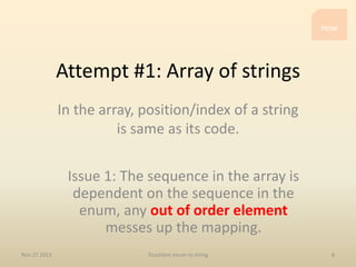 Touchless Enum to String in C | PPT
