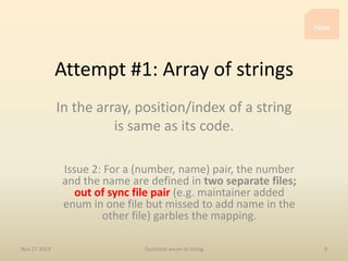 Touchless Enum to String in C | PPT