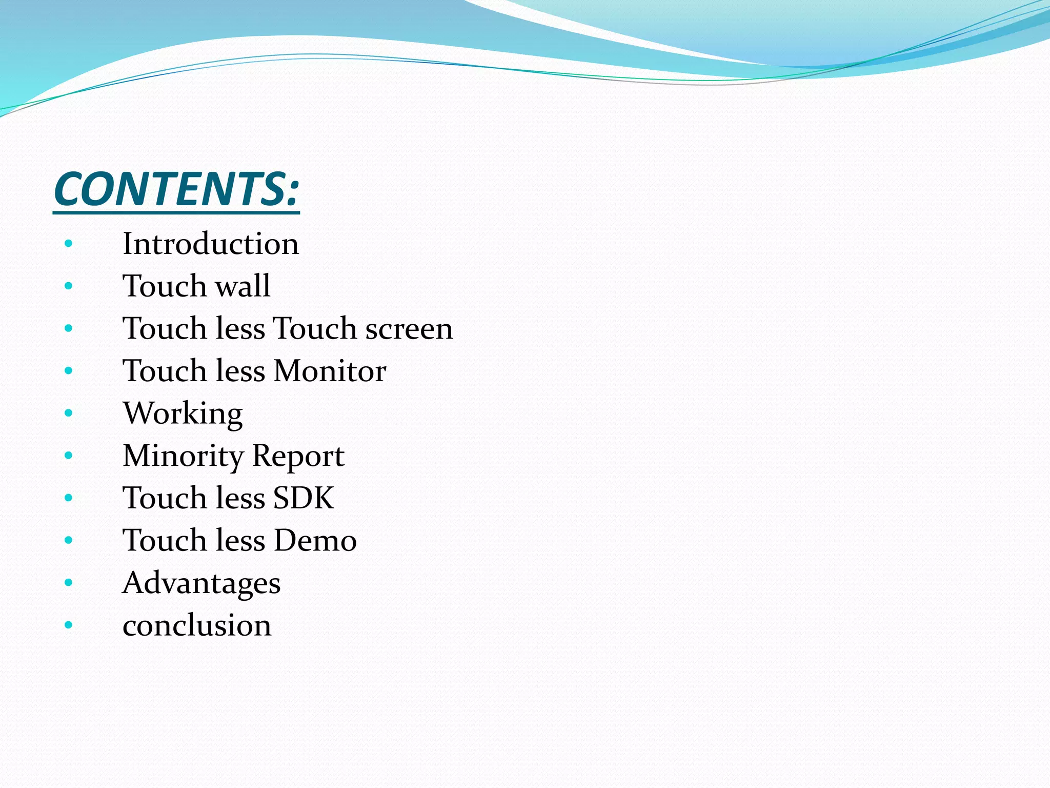 Touchless touchscreen | PPTX